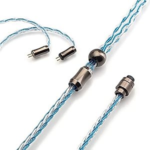 Linsoul Kinera Ace Cable 8 cores OFC+OFC with Silver Plated Upgrade Cable with Detachable 4.4mm/2.5mm Balanced, 3.5mm Male Plug (2PIN, Kinera Ace)