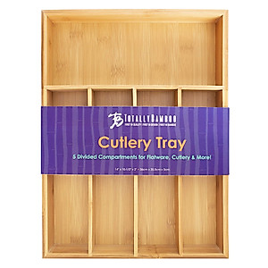 Totally Bamboo Flatware and Utensil Drawer Organizer