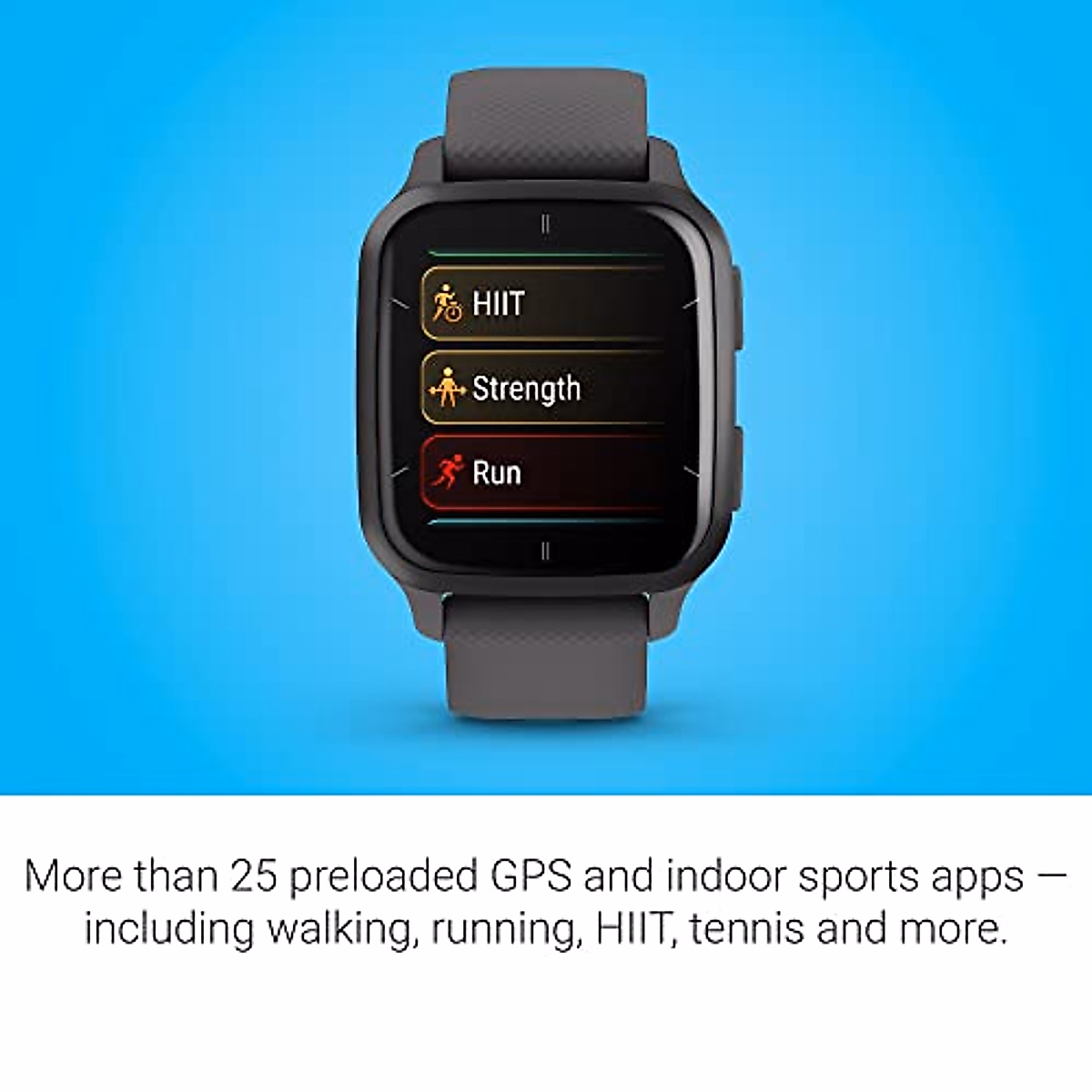 Garmin Venu® Sq 2 GPS Smartwatch, All-Day Health Monitoring, Long-Lasting Battery Life, AMOLED Display, Slate and Shadow Gray