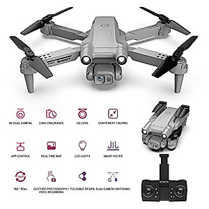 Usbinx Life Drone with Dual 4K HD FPV Camera, F195 Pro Aerial Photography with WiFi FPV, One Key Return, Gesture Control, Optical Localization, Smart Obstacle Avoidance, Best