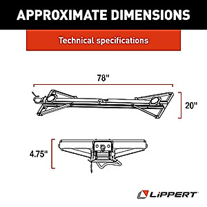 Lippert Components High Speed Power Stabilizer Jack Kit with Black Waterproof Switch Kit (298707)