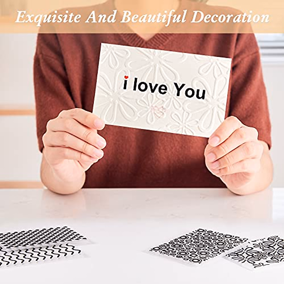 8 Pieces Embossing Folders Embossing Machine Template Paper Card Embossing Stencil for Card Making DIY Flower Scrapbook Photo Album Craft Decoration, 5.9 x 4.1 Inch