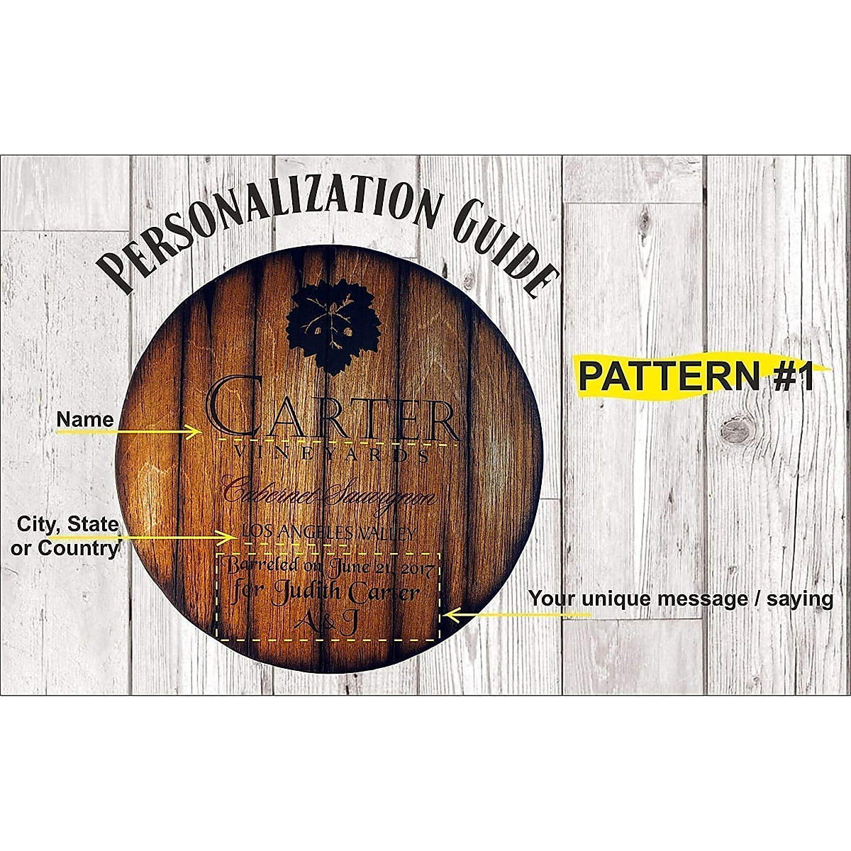Personalized Table Top Inspired by Old Wine Barrels, Living Room Home Bar Man Cave Wood Furniture, Custom Gifts, Size 16/20/24/30/36/40/42/46 Inch
