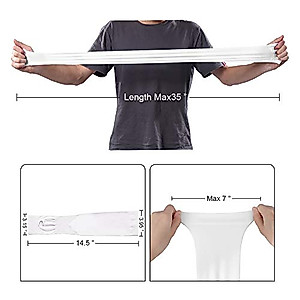 Vorshape 2 & 4 Pairs Sun Protection Arm Sleeves With Thumb Holes for Men & Women, White & Grey