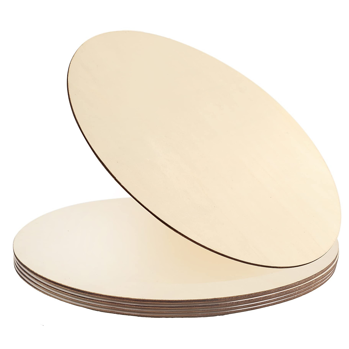 5Pcs 14 Inch Wood Circles for Crafts, Unfinished Blank Wooden Rounds Slice Wooden Cutouts for DIY Crafts, Door Hanger, Sign, Wood Buring, Painting, Christmas Décor