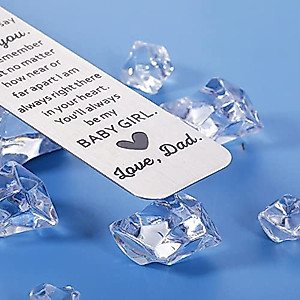 Christmas Gifts for Daughter from Dad Inspirational Bookmark for Teens Girl Birthday Christmas Presents from Father for Daughter in Law Stepdaughter Graduation Back to School Gifts for Her