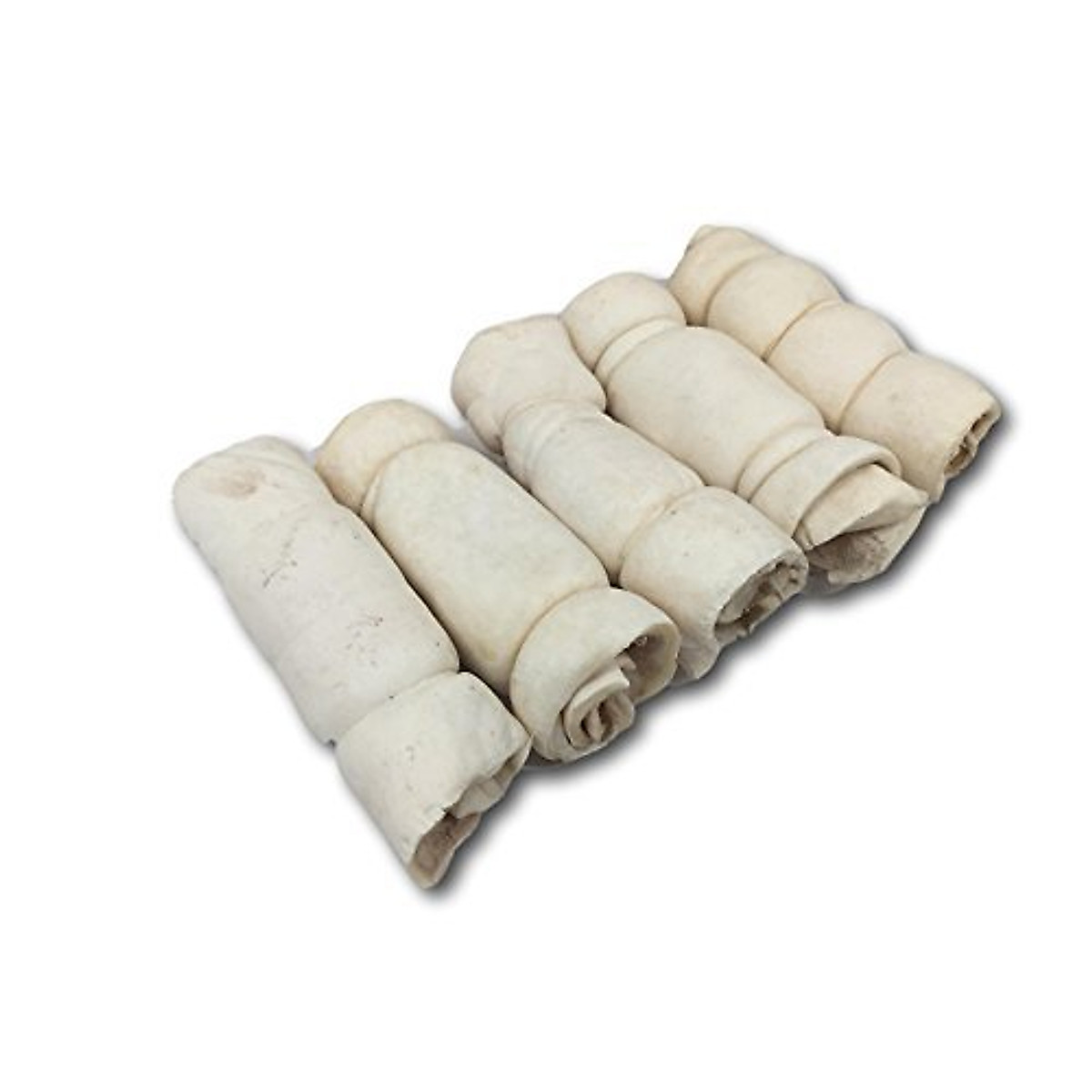 Top Dog Chews – 6” Buffalo Beef Cheek Rolls, 5 Pack, Long Lasting Dog Bones for Aggressive Chewers, Rawhide Free Dog Treats