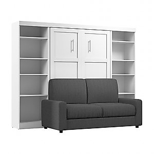 Bestar Pur Murphy, Space-Saving Wall Bed for Multipurpose Rooms, FULL, White