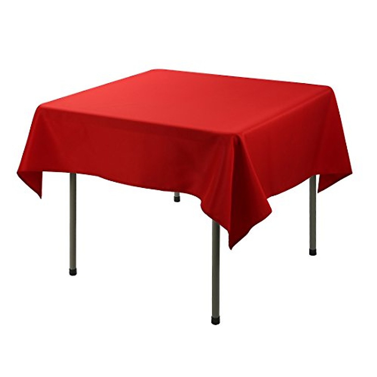Waysle Square Tablecloth, 52 x 52 Inch, Red Table Cloth for Square or Round Tables in Washable Polyester, Great for Wedding, Restaurant, Party, Banquet Decoration