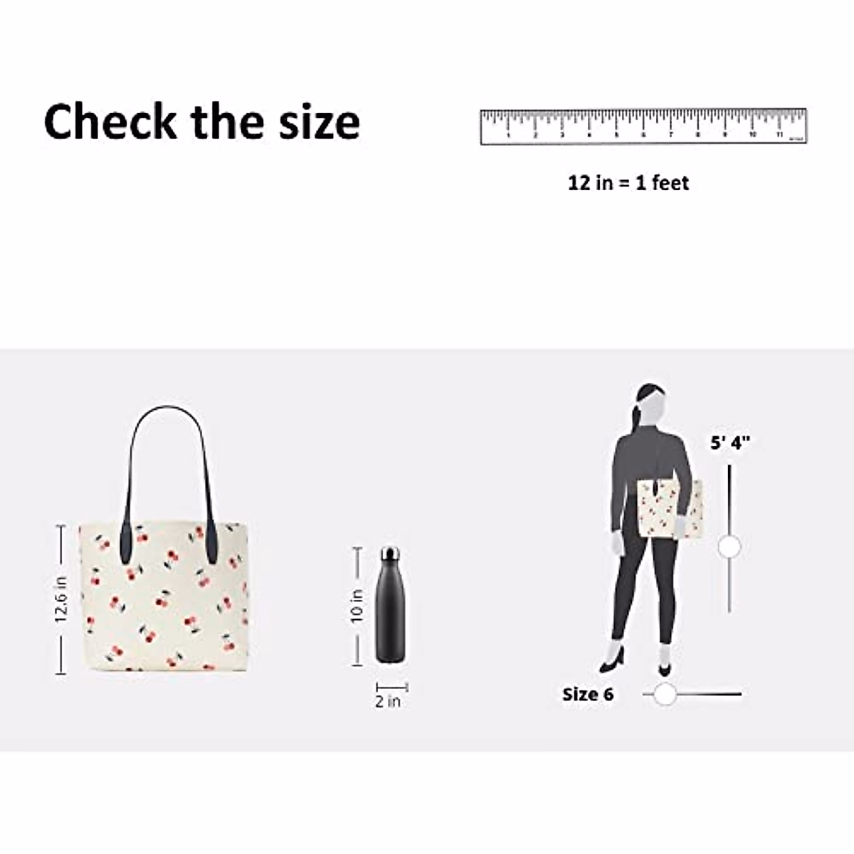 kate spade handbag for women reversible tote bag, cream multi