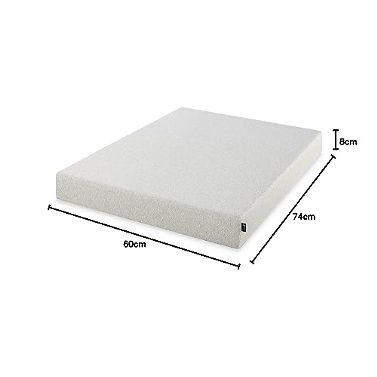 ZINUS 8 Inch Ultima Memory Foam Mattress / Short Queen Size for RVs, Campers & Trailers / Mattress-in-a-Box White