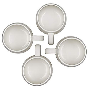 Le Creuset Stoneware Set of 4 Heritage Mugs, 13 oz. each, Meringue