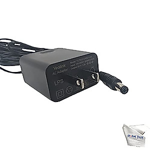Yealink PS5V1200US Power Supply 5V 1.2A, Yealink Compatible Phones - SIP-T20P, SIP-T22P, SIP-T26P, SIP-T27, SIP-T28P, SIP-T41P, SIP-T42G, T20P, T22P, T26P, T27, T28P, T41P, T42G, with Microfiber Cloth