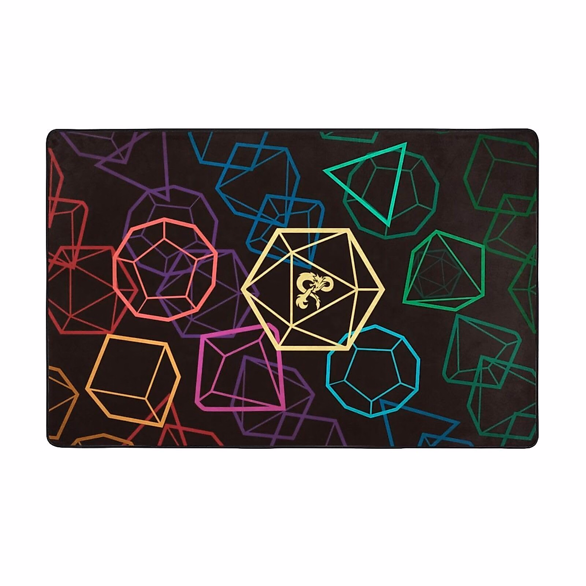 JIOONDEMAND Dungeons Rug Dragons Area Rugs 3D Print Large Carpet Anti Slip Door Mat Decorative for Bedroom Living Room Office 60x39 Inch, White