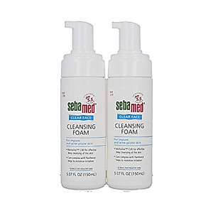 Sebamed Clear Face Cleansing Foam Gentle Face Wash for Impure Oily and Acne-prone Skin 5.07 Fluid Ounces (Pack of 2)
