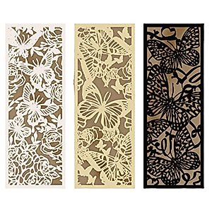 Tainrunse 3Pcs Scrapbook Bookmark Decorative Feather Pattern Students Diary Scrapbook Bookmark Good B