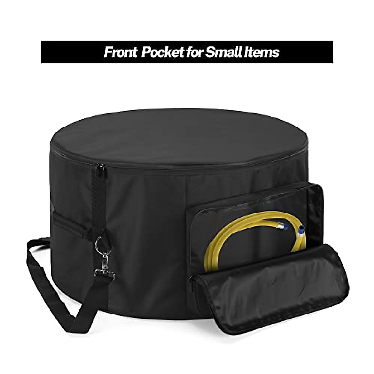 SAMDEW 24-Inch Outdoor Fire Pit Bag Compatible with Outland Firebowl Model 883 885, Firebowl Travel Carrying Case for 24-Inch Diameter Propane Gas Fire Pit, Black, Bag Only