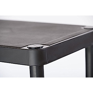 Keter 16 in. 4-Tier Plastic Freestanding Shelving Unit, Black, 16 Inch