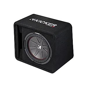 KICKER 43VCWR122 12" CompR Sub 2 Ohm Loaded Subwoofer Sub Box Enclosure (Renewed)