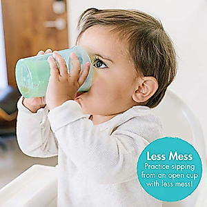 The First Years My First Open Cup — 2 Cups in 1 — Open Baby Cup with Removable Spill Control Insert — Training Cups for Transition to Toddler Cups — Ages 12 Months and Up — 2 Count