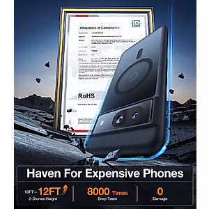 TORRAS Magnetic Shockproof for Pixel 8 Case, [Military Grade Drop Tested] [Compatible with MagSafe] Protective Slim Translucent Hard Plastic Phone Case for Google Pixel 8 Case 6.2", Black