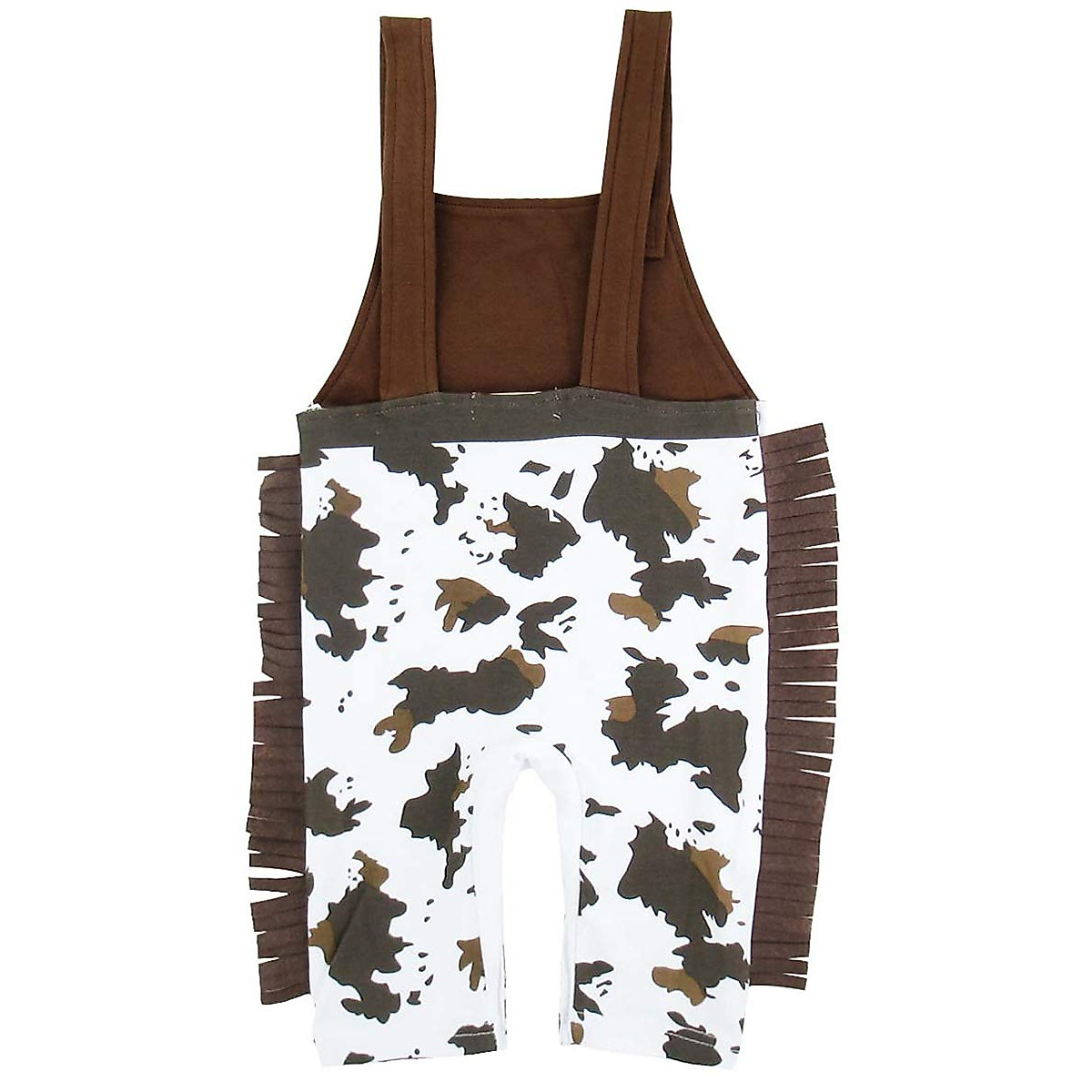 A&J DESIGN Halloween Baby Boys' Western Cowboy Romper Sets With Scarf And Hat (12-18 Months, Brown)