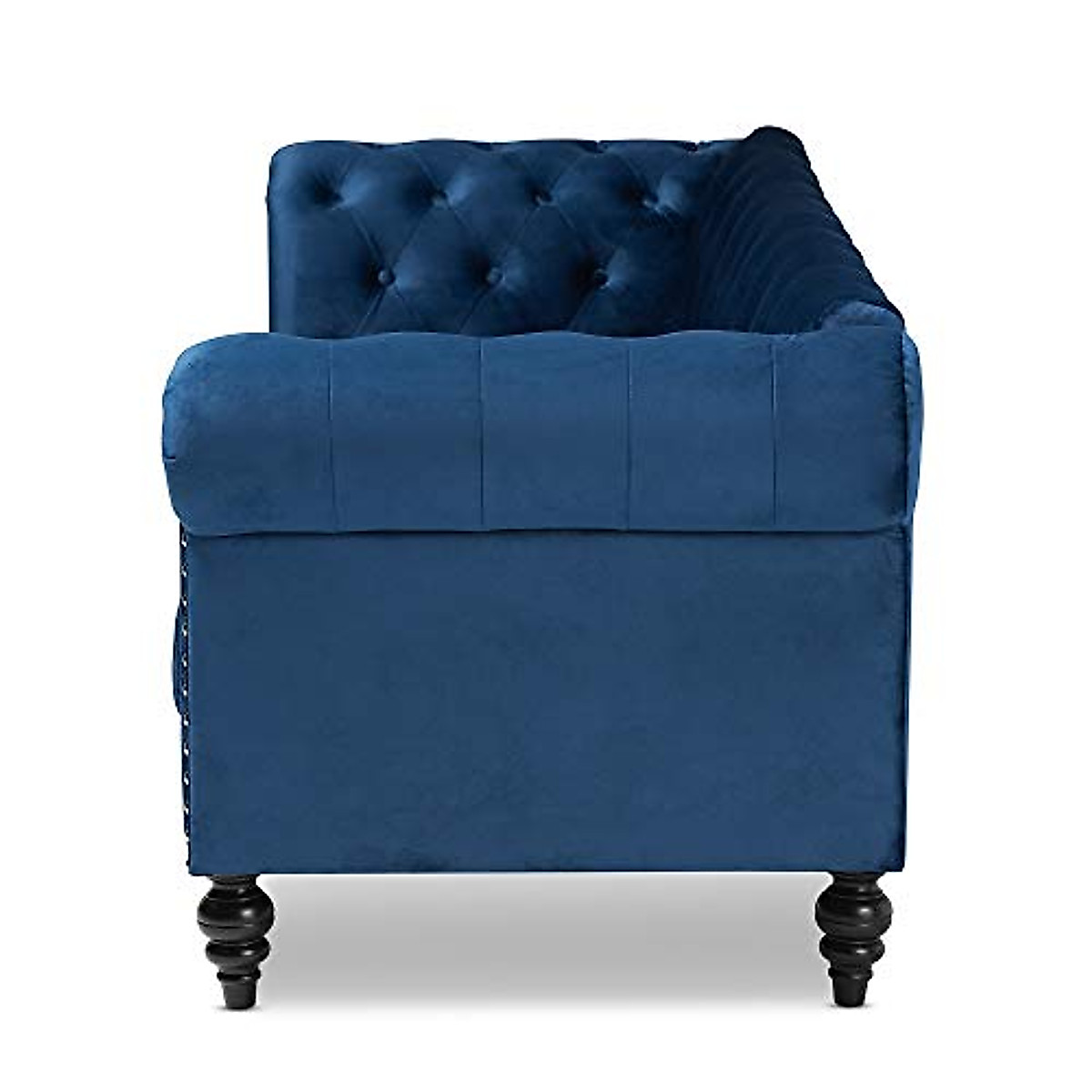 Baxton Studio Sofas, Navy Blue/Black