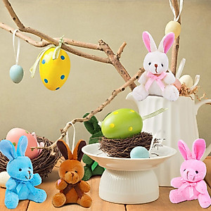 Elcoho 12-Pack Easter Plush Bunnies - Stuffed Animal Toys, Egg Fillers, Party Favors
