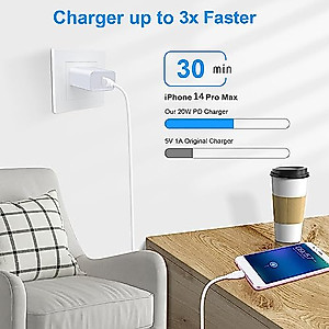 Samsung Fast Charging Block for Galaxy Z Fold5 Z Flip5 A14 5G A54 A53 A23 A13 A34 S23 S22 Ultra S21 S20 20W Super Type C Charger Box Wall Adapter for iPhone 15 14 13 12 11 Pro Max XS XR,Pixel 7 6 Pro