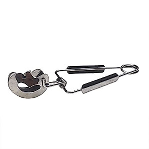 Proshopping 4 PCS Stainless Steel Snail Escargot Plate Set, Large Escargot Baking Dish Platter with Tong and 2 Forks, Round Mushroom Escargot Serving Tray, French Escargot Grill Pan, 12 Holes - (8.7")