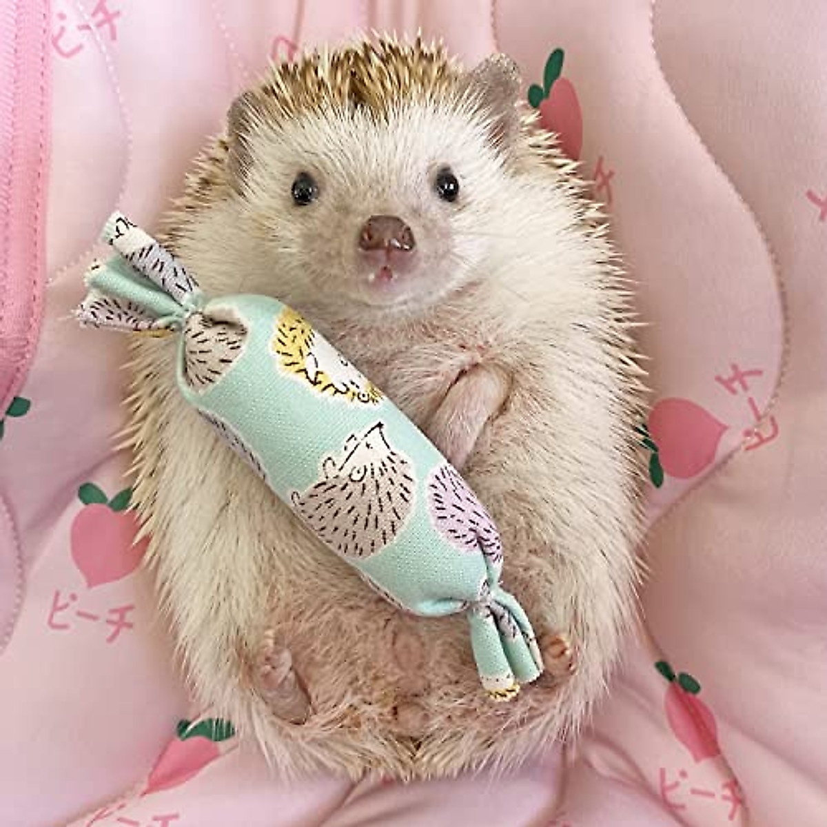 Ymid Select 4 Pcs Hedgehog Mini Pillows Small Animal Toys Habitat Decor Cage Accessories Hedgehog Supplies Photo Props Toy for Ferret ,Rabbit,Bird,Parrot,Mouse,Chinchilla, Rat,Gerbil,Dwarf Hamster