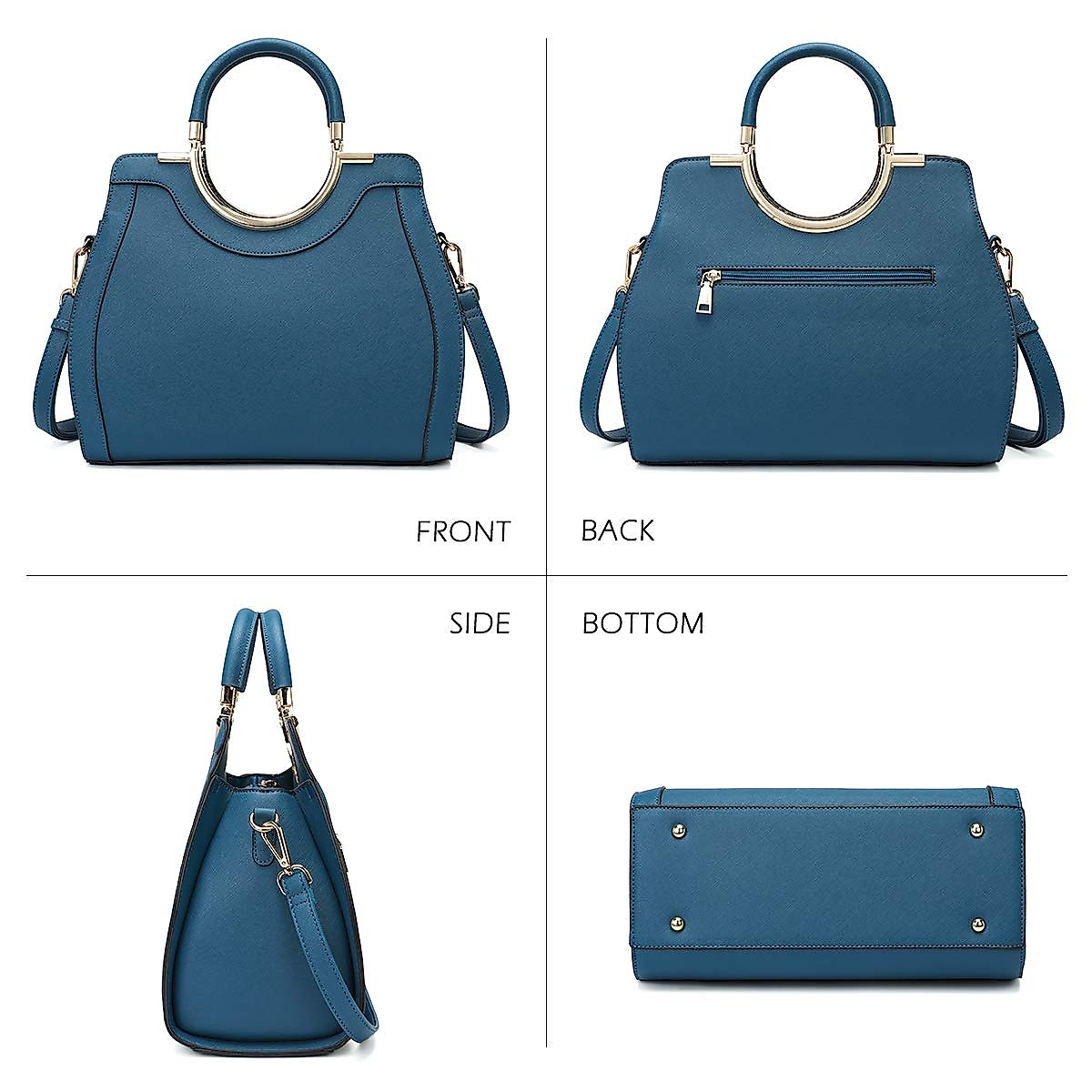 LJOSEIND Women’s Handbags Designer Purses Satchel Totes Structured Shoulder Bags