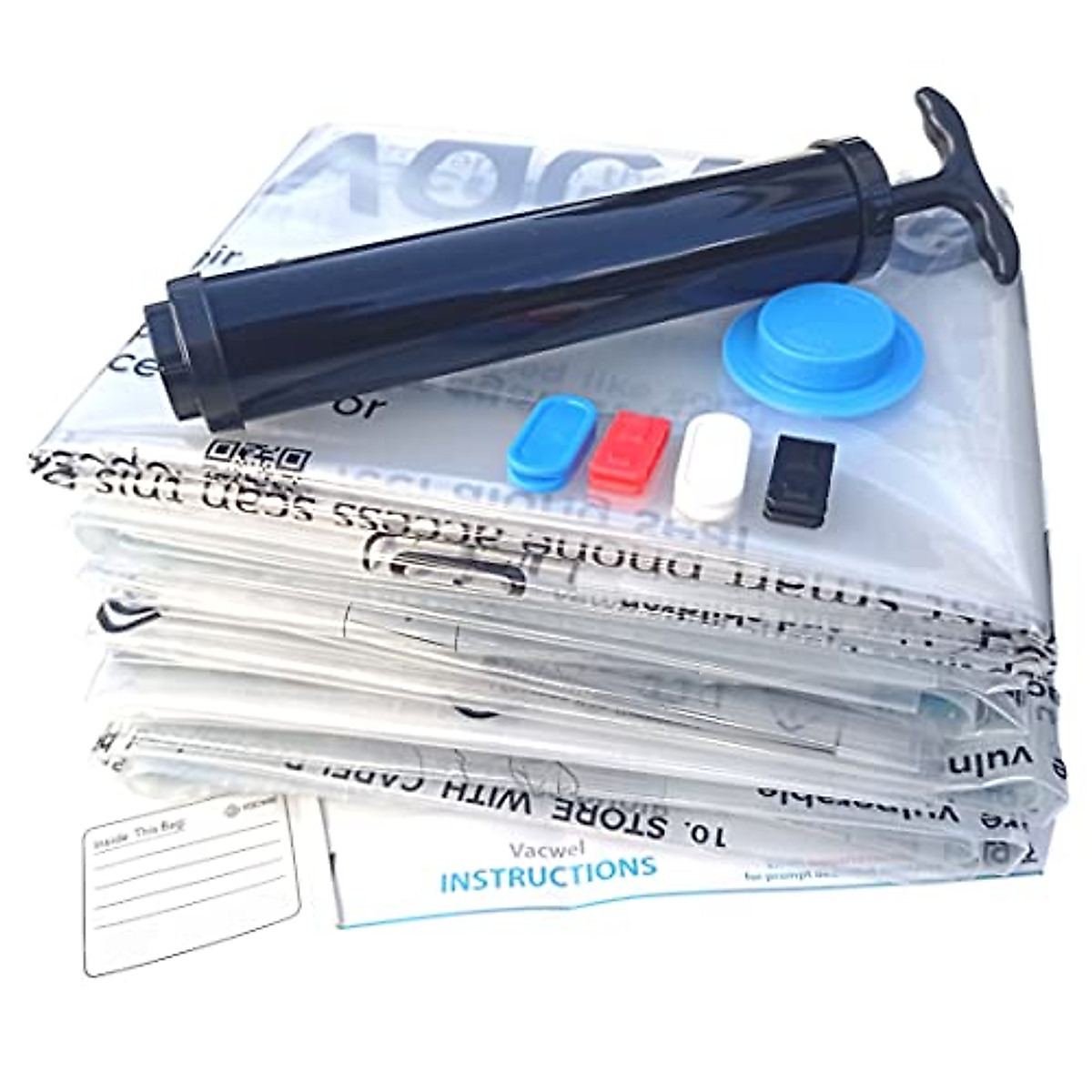 Vacwel Vacuum Storage Space Bags for Shrink Compression Packing Clothing, Comforters and Linen