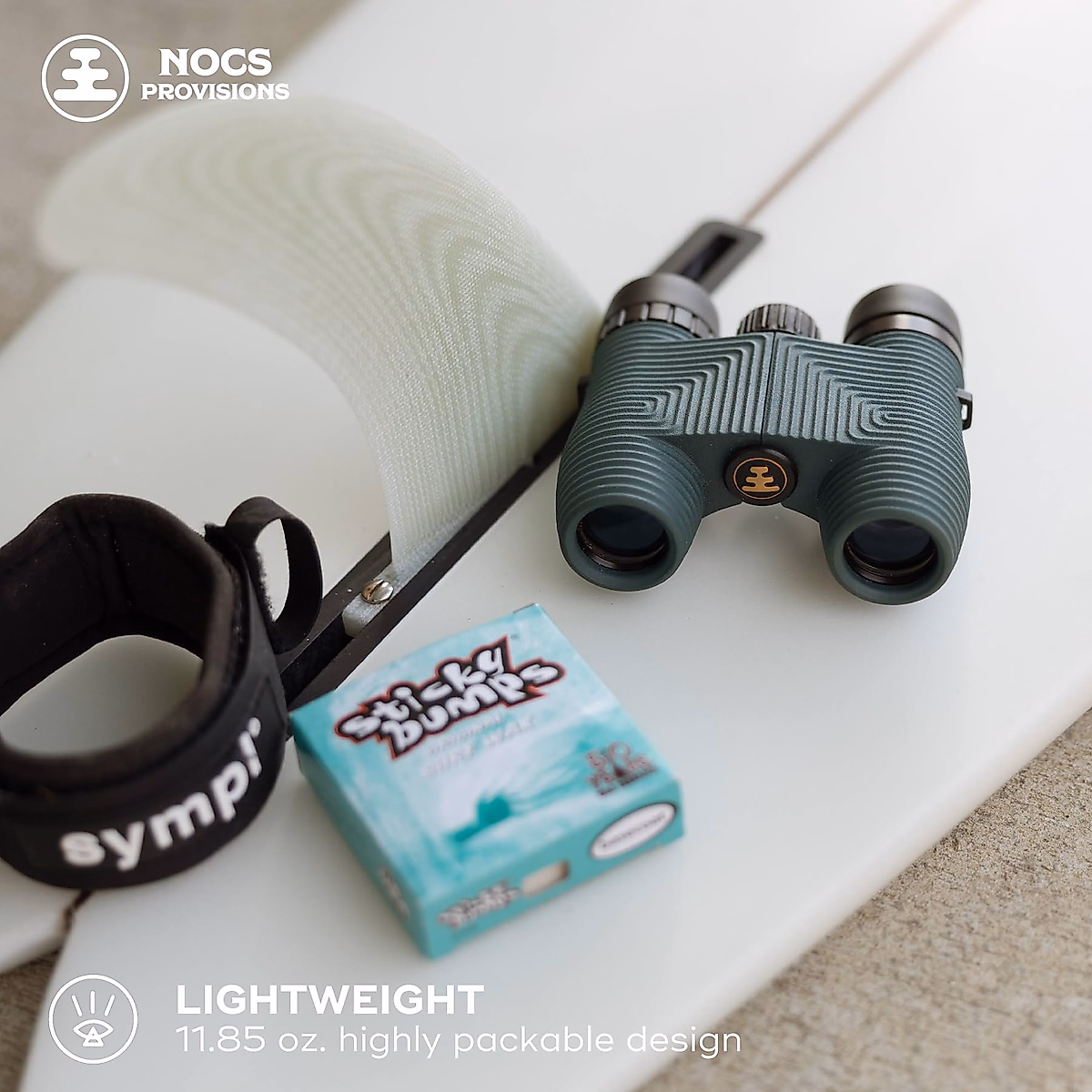 Nocs Provisions Standard Issue 8x25 Waterproof Binoculars, 8X Magnification, Bak4 Prism, Wide View Multi-Coated Lenses for Bird Watching, Hiking & Backpacking - Cypress Green II