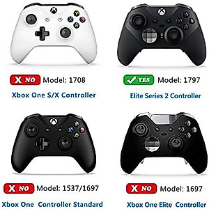 Metal Thumbsticks Replacement Parts for Xbox One Elite Controller Series 2, Accessory Kits for Xbox Series 2 Core, Includes 6 Magnetic Swap Joysticks, 4 Paddles, 2 D-Pads, 1 Adjustment Tool(Gold-2)