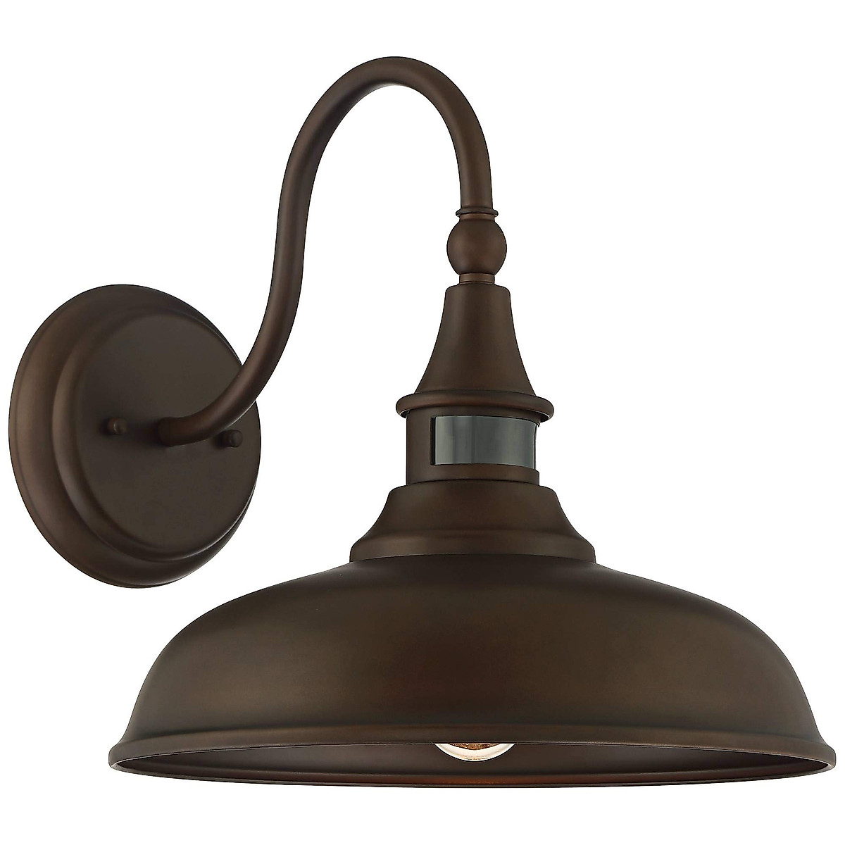 John Timberland Gough Rustic Farmhouse Outdoor Barn Light Fixture Bronze 12 1/2" Dusk to Dawn Motion Sensor for Exterior House Porch Patio Outside Deck Garage Yard Front Door Garden Home