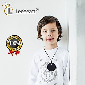 Chew Necklace for Sensory Kids, Silicone Teething Necklace for Baby, Sensory Chewy Teether for Boys and Girls with Autism, Chewing, ADHD, SPD, Autism Chew Toys for Adult Purple…