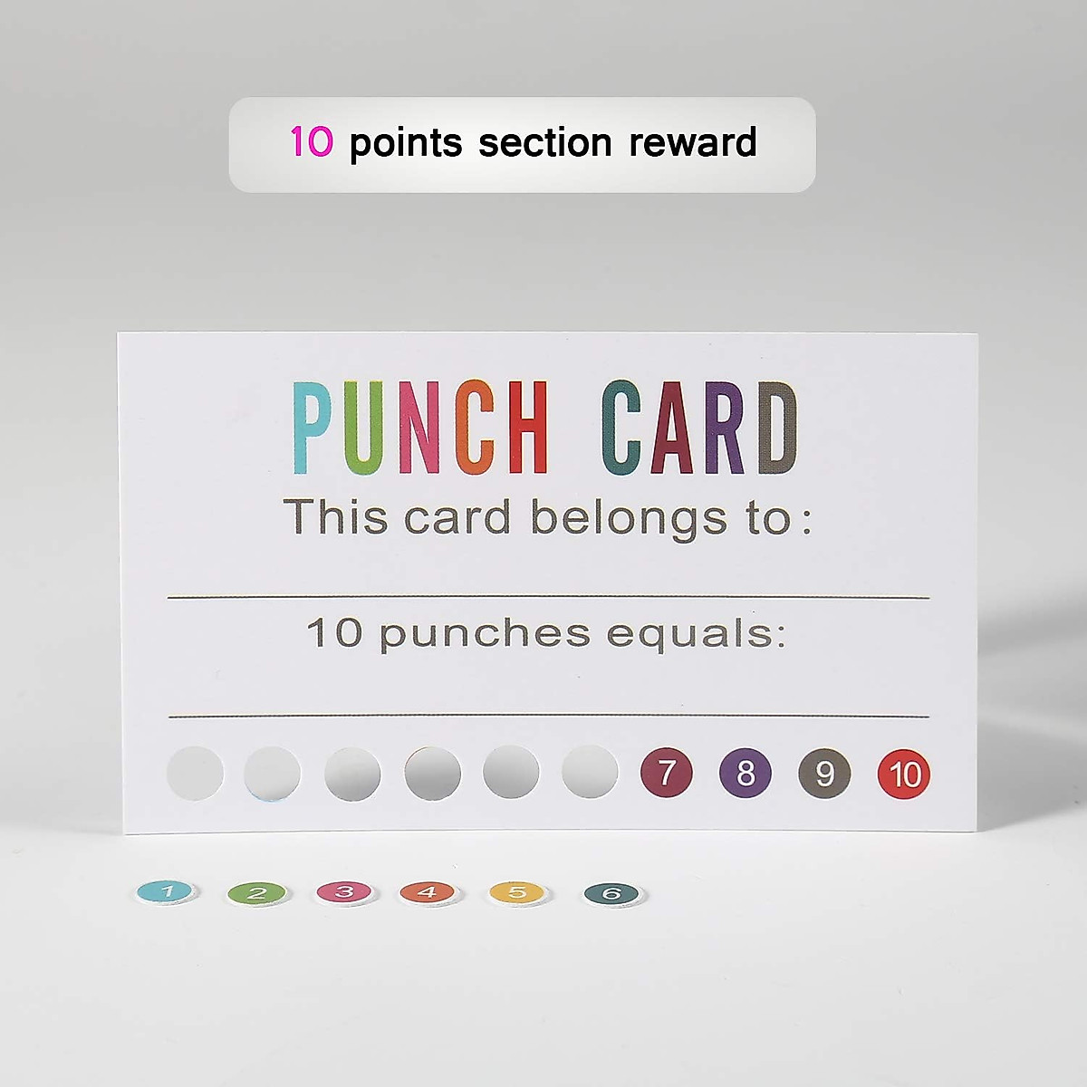ONEDONE Reward Punch Cards (Pack of 200) Behavior Incentive Awards for Kids Students Teachers Home Classroom School Business Loyalty Gift Card - 3.5" x 2"