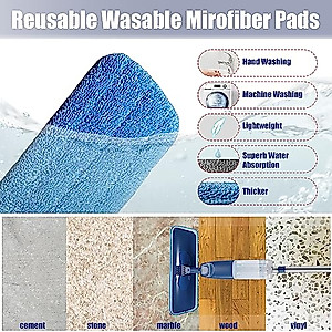 Spray Mops for Floor Cleaning - ZFGYmuxi Microfiber Wood Floor Dry Wet Mop with 2X 500ML Bottles 4X Microfiber Pads,Multifunction Spray Mops Dust Flat Mop for Hardwood,Marble,Tile Floor Mopping