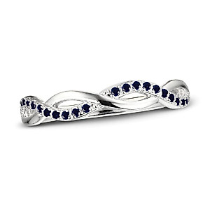 55Carat Created-Blue-Sapphire Criss Cross Prong-Setting Ring 925-Sterling-Silver Handcrafted Fashion Jewelry for Women in Gift Size: 13