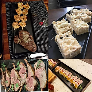 Saim Rectangle Serving Platter, Serving Platter 12 Inch Sushi Platter Modern Dinner Plates for Serving Food, Dessert Cake Appetizers Meat, Entertaining, Party