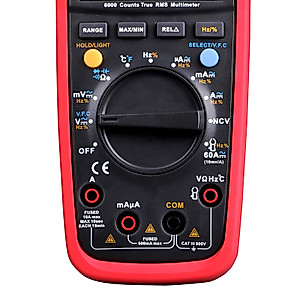 UNI-T Digital Multimeter Tester UT139C, Voltage Meter Tester Capacitance Meter Frequency TRMS 6000 Counts Auto/Manual Ranging
