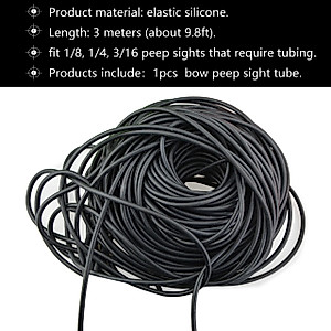 AMEYXGS 9.8ft Archery Peep Sight Tubing for Compound Bow Silicone Tube Pull Line Peep Sigh Replacement Tube Compound Bow Accessories