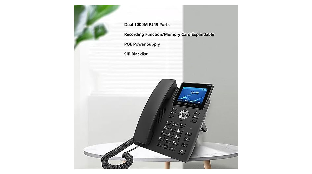 VoIP Phone with 3.5" Color Screen for Home & Office