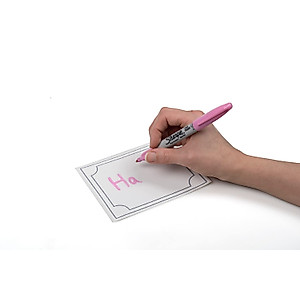 Kid's Craft Memory Keepsake Organizer Box - Clear Storage Latching Bin with Hanging File Folders and Custom Tab Inserts (Pink)