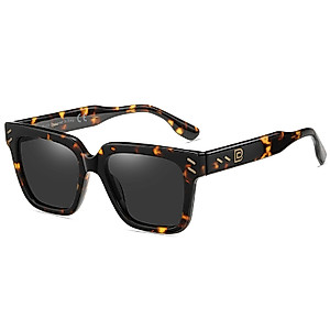 DUCO Retro Square Polarized Sunglasses for Men Women Trendy Vintage Luxury Acetate Sun Glasses UV400 DC2368