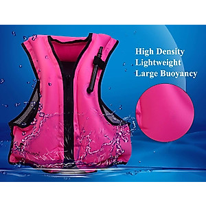 OMOUBOI Inflatable Snorkel Vest Kayak Inflatable Buoyancy Vest for Adults Snorkel Jackets for Swimming Snorkeling Paddling Boating Water Sports Beginner Adults-Only 105-220 lbs