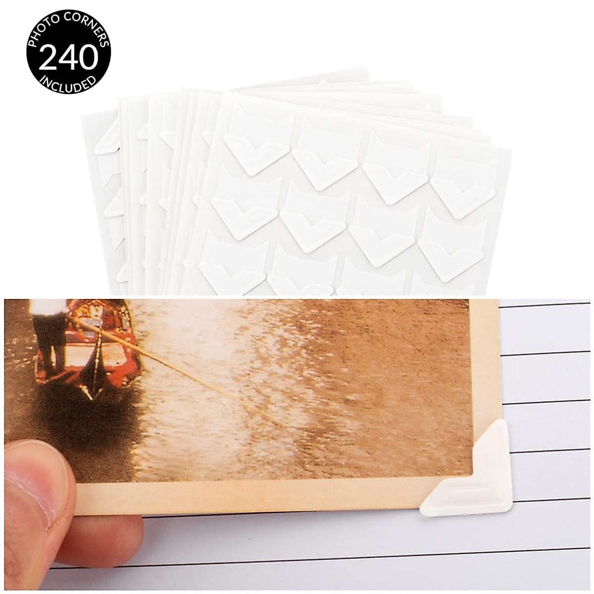 Andaz Press Personalized Quinceañera Guest Book with Gold Accents, Custom Photo White Script 120 Pages 8.5"x8.5" Hard Cover Photo Album for Mis Quince Años XV Sweet 15th Birthday Decorations, 1-Pack