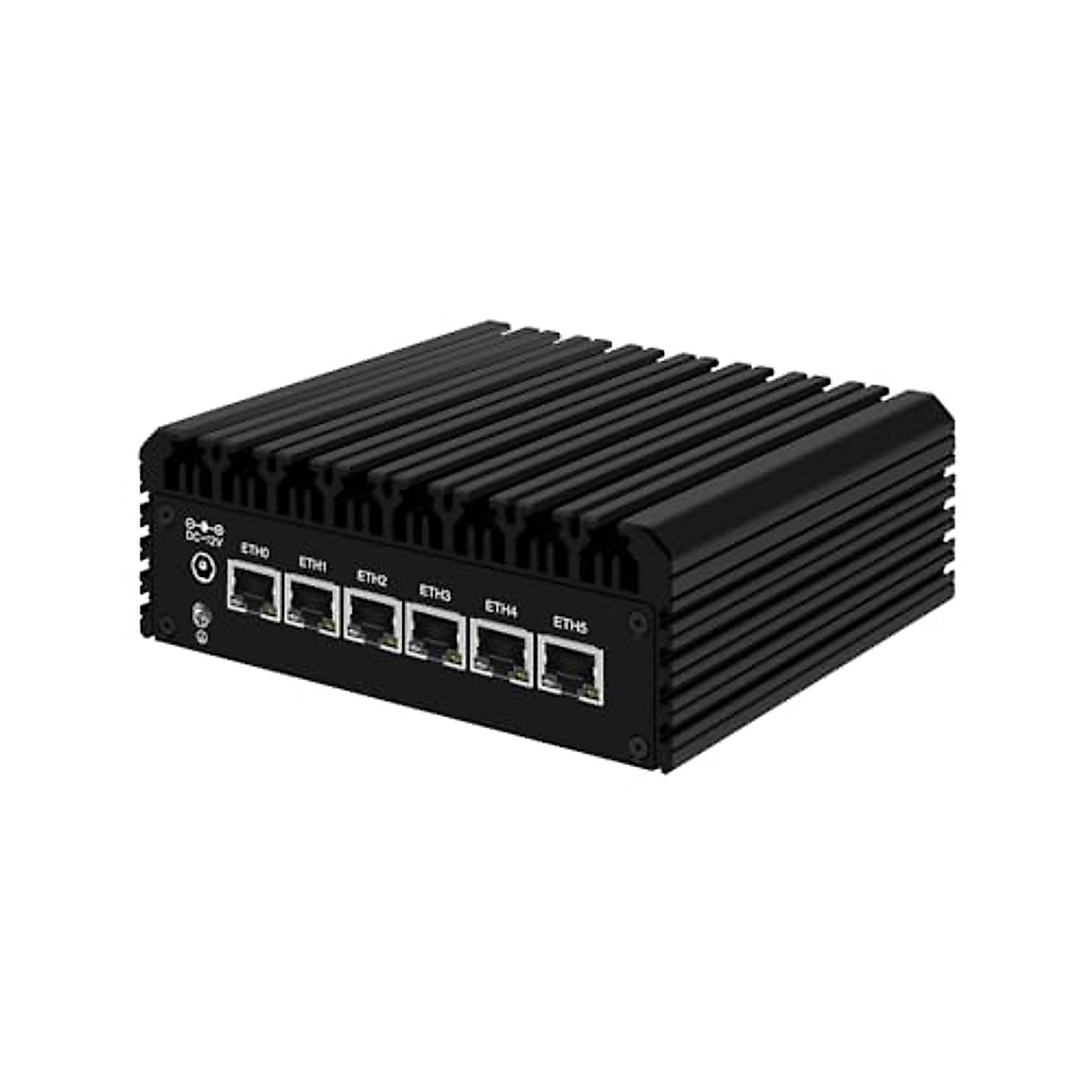 HUNSN Micro Firewall Appliance, Mini PC, VPN, Router PC, Intel J6413, RJ09, AES-NI, 6 x Intel 2.5GbE I226-V LAN, Console, HDMI, DP, SIM Slot, Barebone, NO RAM, NO Storage, NO System