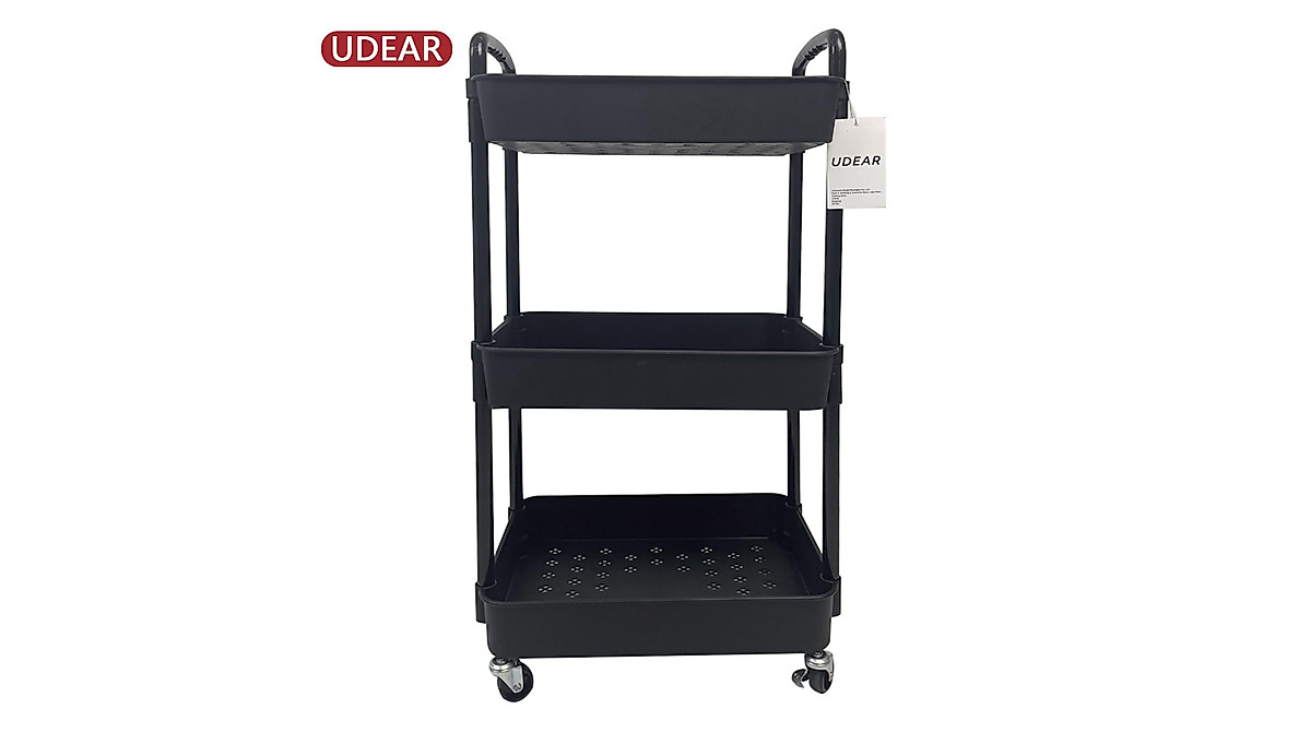 UDEAR 3-Tier Rolling Utility Cart with 12 Category Labels ...